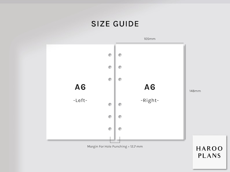 Monthly Planner A6 Ring Printable Planner Inserts Monthly - Etsy