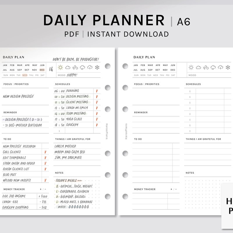 To Do List Insert A6 - Etsy