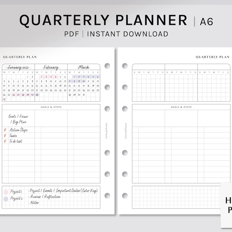 Filofax Daily Inserts A6 - Etsy