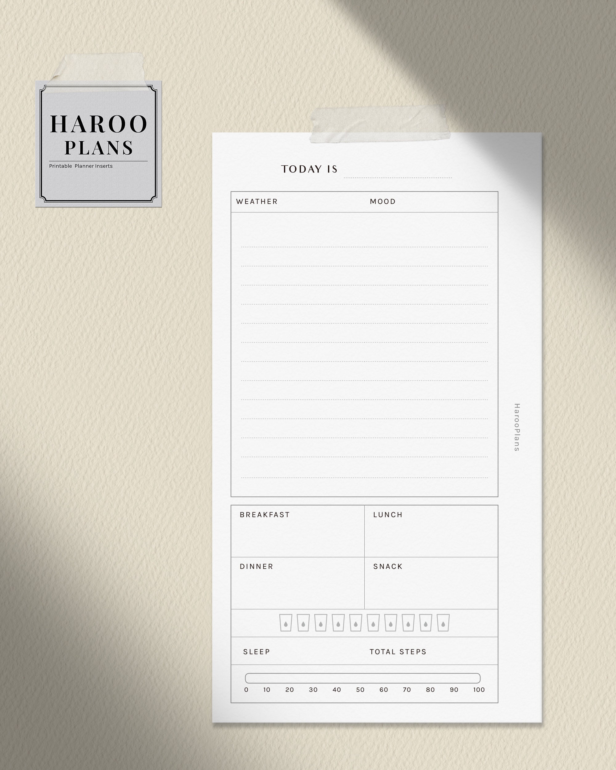 Daily Diary Personal Ring Printable Planner Inserts Idea - Etsy