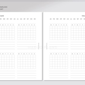 Monthly Tracker | A6 Printable Planner Inserts | Task Chores Log ...