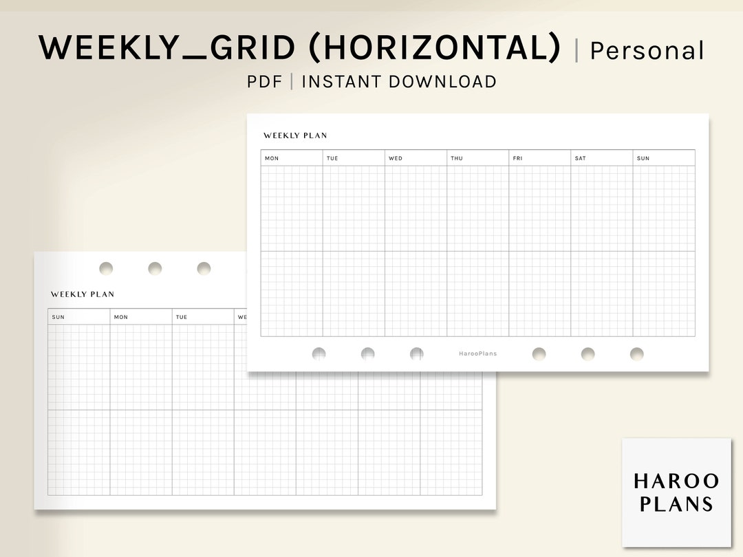 Weekly Planner | Personal Printable Inserts | Undated Organizer ...