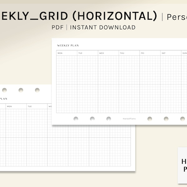 Digital Planner Horizontal Layout - Etsy