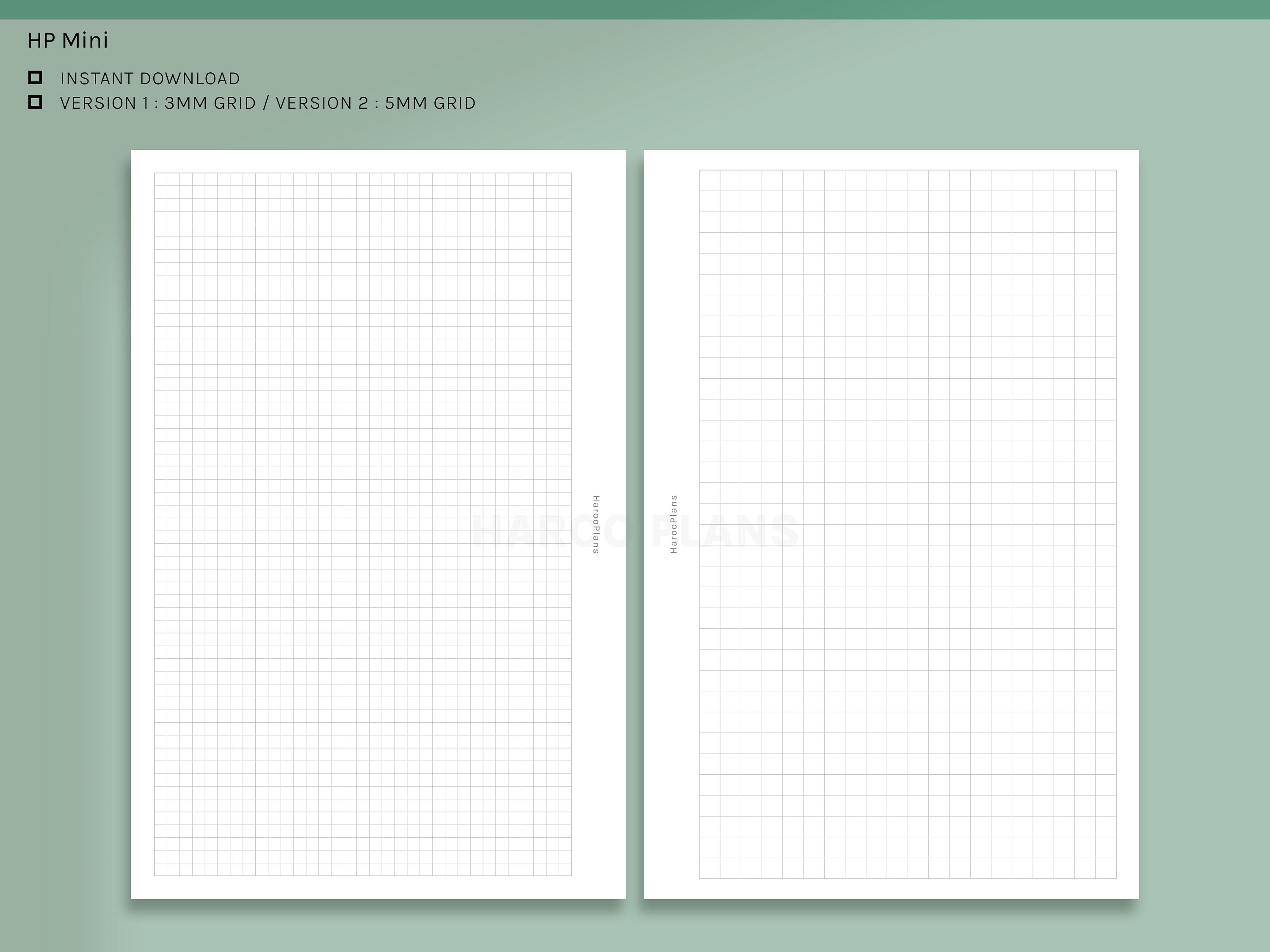 Basic Notes Paper Set | HP Mini Printable Happy Planner Inserts | Study ...