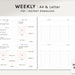 Weekly Budget Check-in A4, US Letter Printable Planner Inserts ...