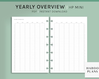 Year at A Glance Planner Printable - Etsy