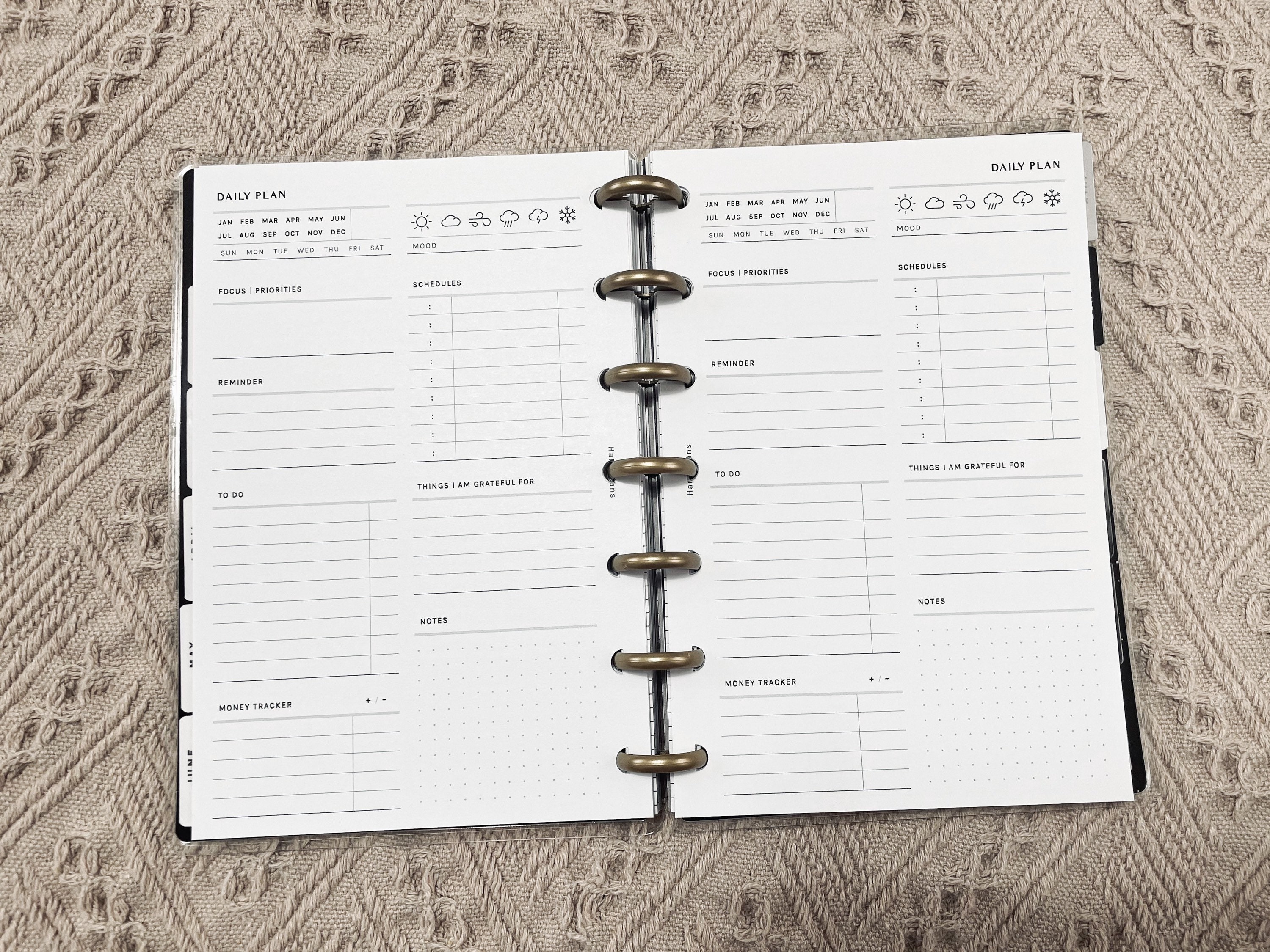 Undated Daily | HP Mini Printable Happy Planner Inserts | Schedule ...