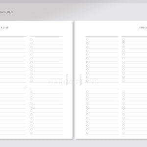 Checklist Sheet | A6 Printable Planner Inserts | to Do List Template ...