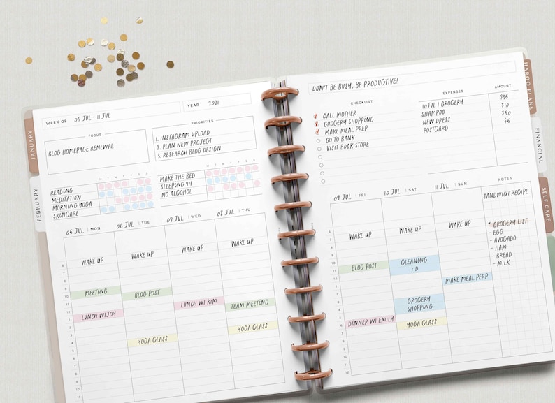 Week at a Glance A4 US Letter Printable Planner Inserts - Etsy