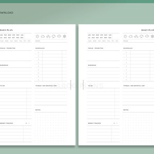 Undated Daily | HP Mini Printable Happy Planner Inserts | Schedule ...
