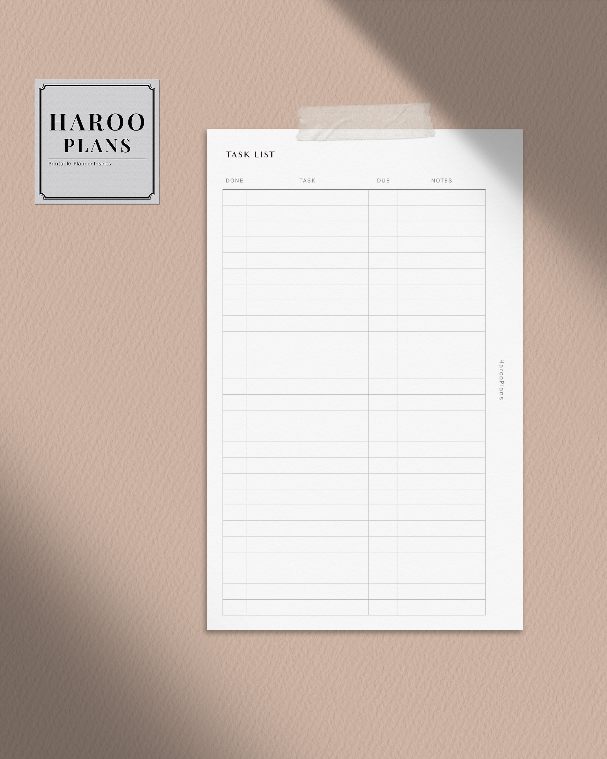 Task List FC Compact Printable Planner Inserts to Do List - Etsy