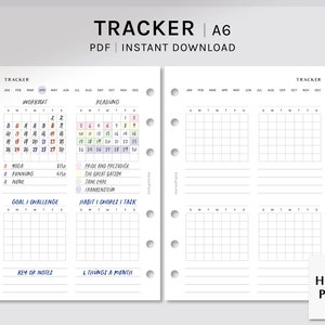 Monthly Tracker | A6 Printable Planner Inserts | Task Chores Log ...