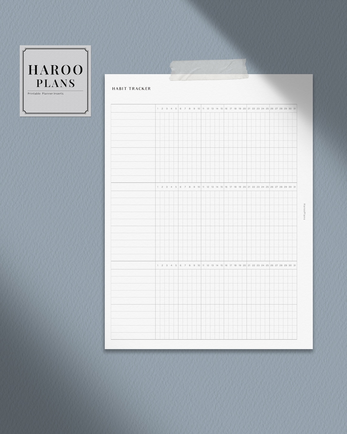 Habit Tracker HP Classic Printable Happy Planner Inserts - Etsy