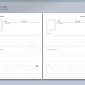 Reading Journal | HP Classic Printable Happy Planner Inserts | Book ...