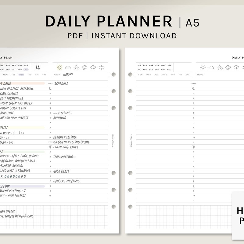 Hourly Journal 24 Hour - Etsy