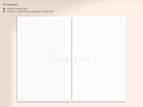 printable inserts minimal design categorized notes FC Compact The Grid ...