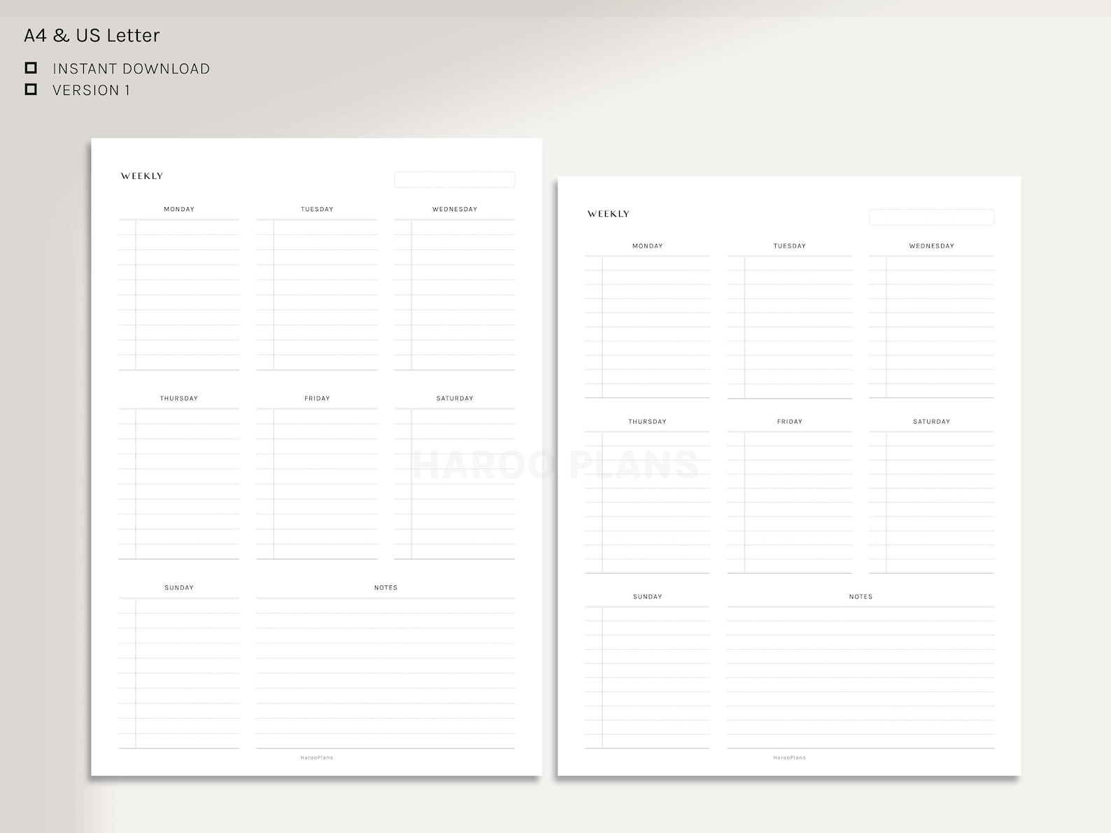 Weekly to Do List A4 US Letter Printable Planner Inserts - Etsy