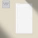 Checklist Sheet Personal Size Printable Planner Inserts Simple to Do ...