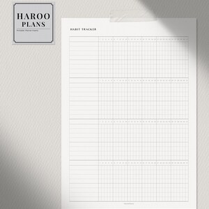 Habit Tracker | A4, US Letter Printable Planner Inserts | Monthly Task ...