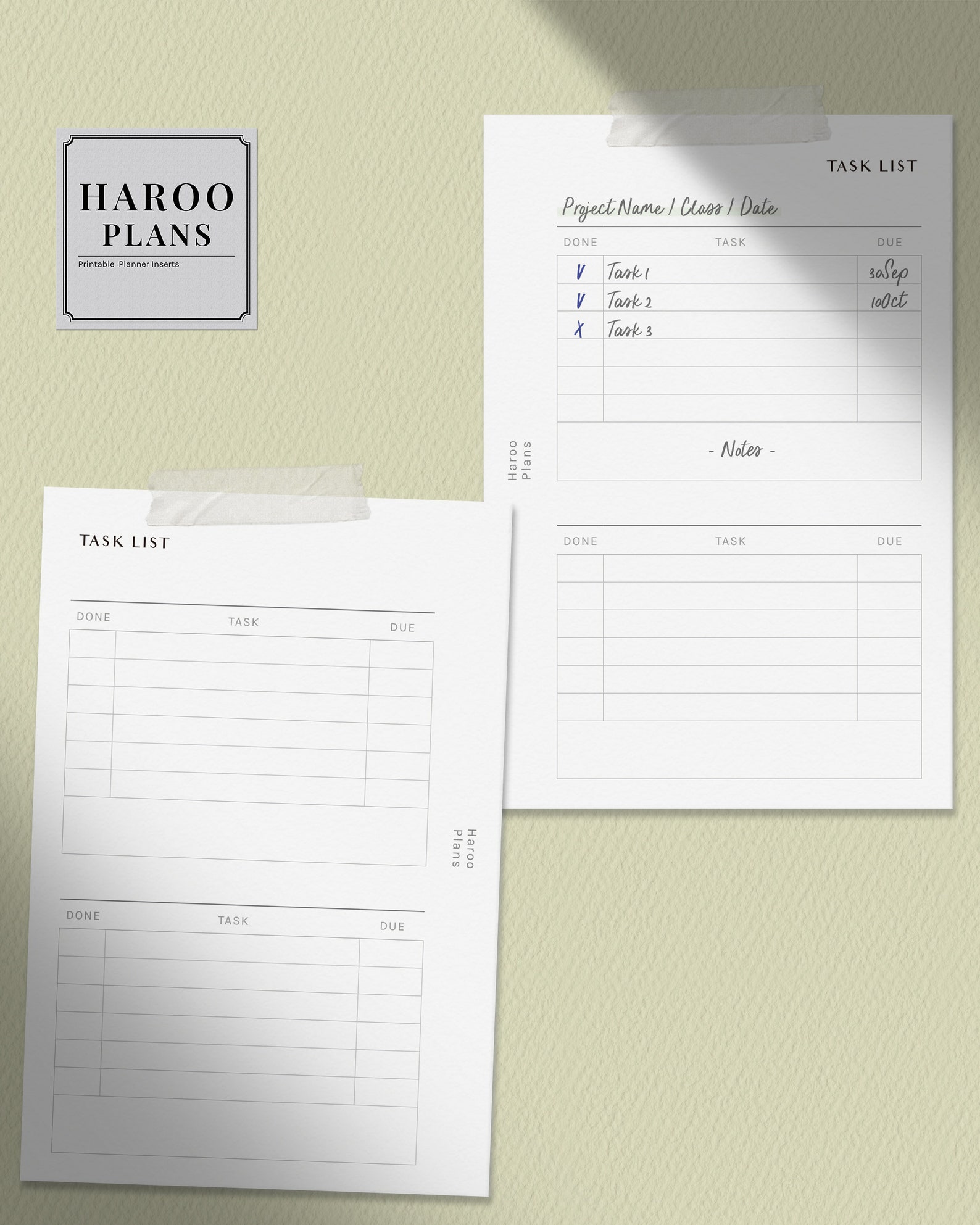 Task List | Pocket Size Printable Planner Inserts | to Do List Template ...