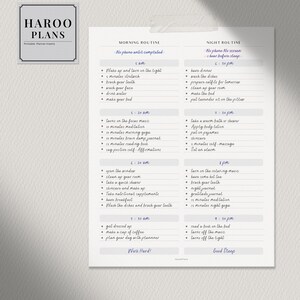 Daily Routine | A4, US Letter Printable Planner Inserts | Morning and ...