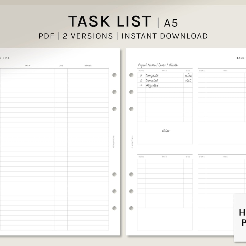 A5 Refills to Do List - Etsy