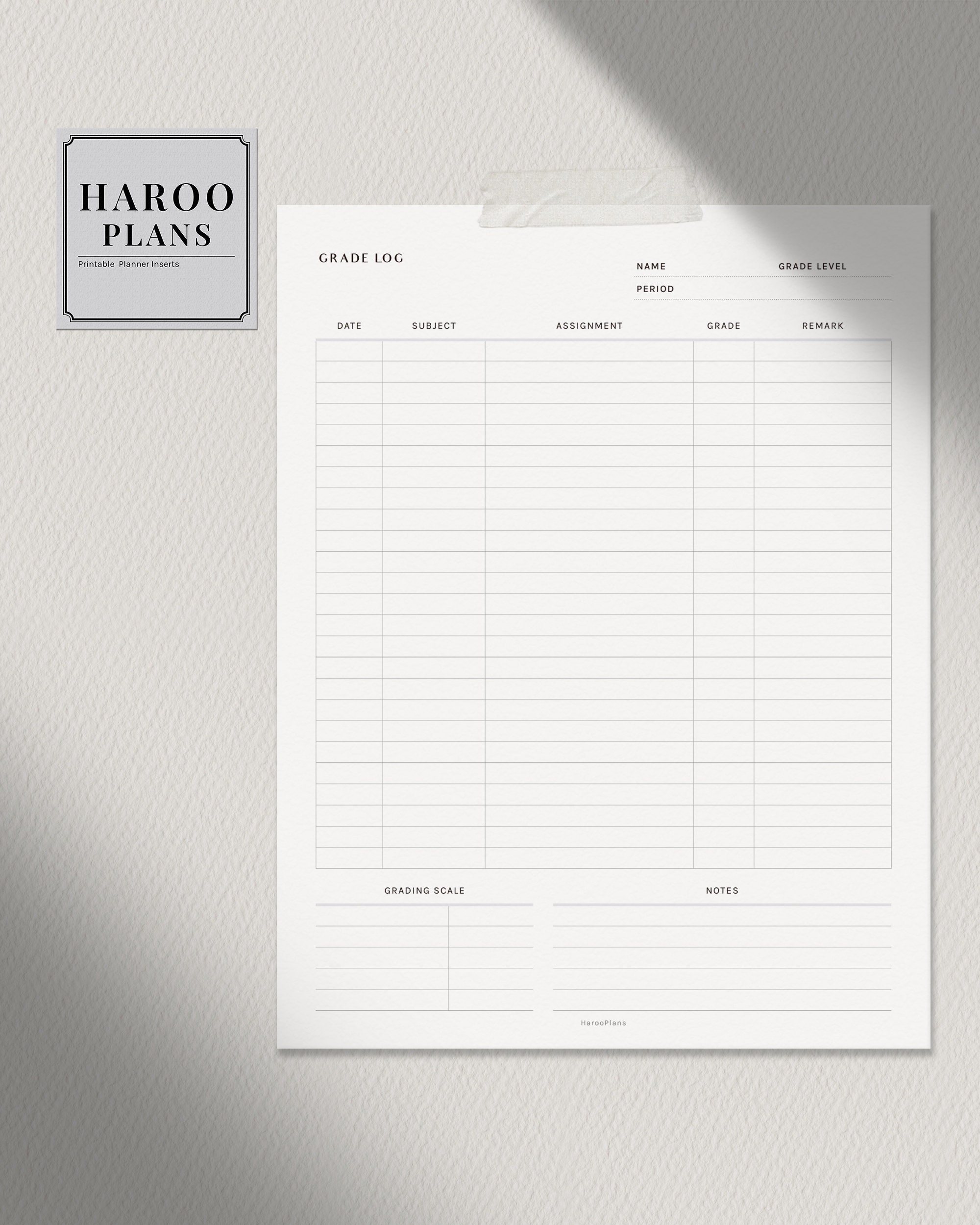 Grade Log Sheet A4 US Letter Printable Planner Inserts - Etsy Canada