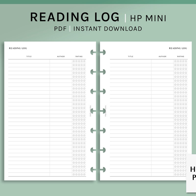 Book Tracker for Hp Mini - Etsy