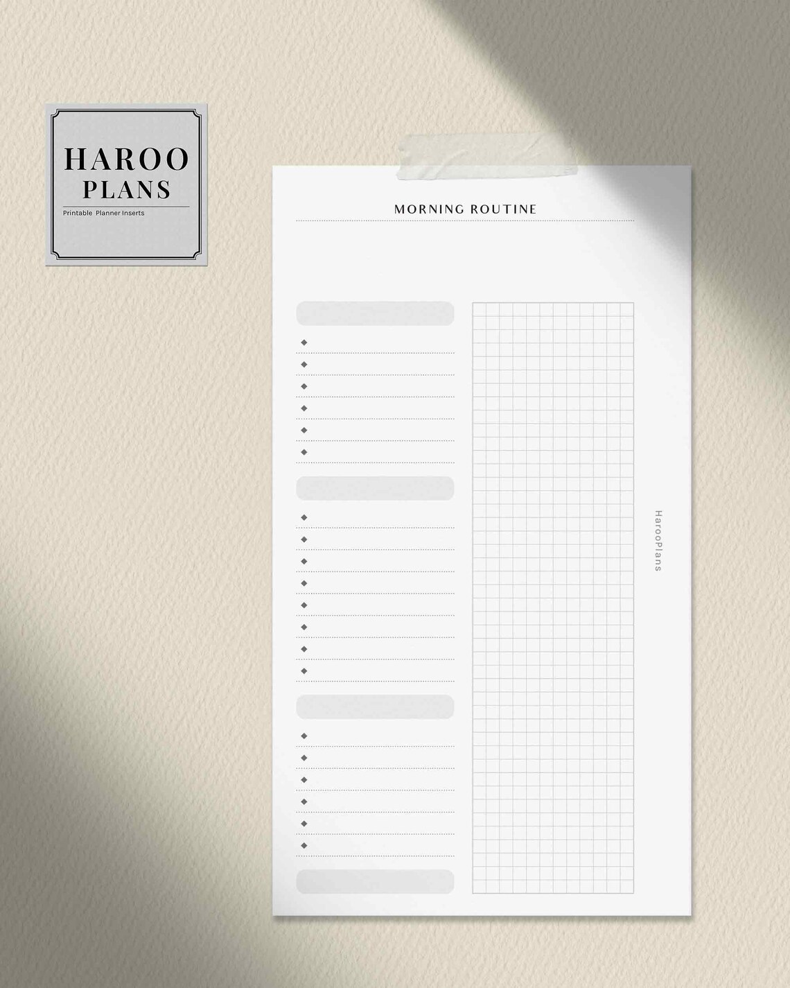 Daily Routine Personal Size Printable Planner Inserts - Etsy
