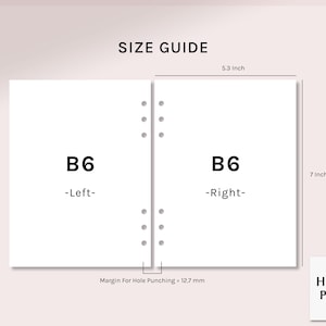 Yearly Habit Tracker B6 Ring Printable Planner Inserts Routine Tracker ...