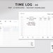 Time Log | A6 Rings Printable Planner Inserts | Work Activity Study ...