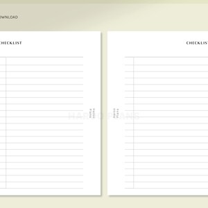 Checklist Sheet | Pocket Size Printable Planner Inserts | Simple to Do ...