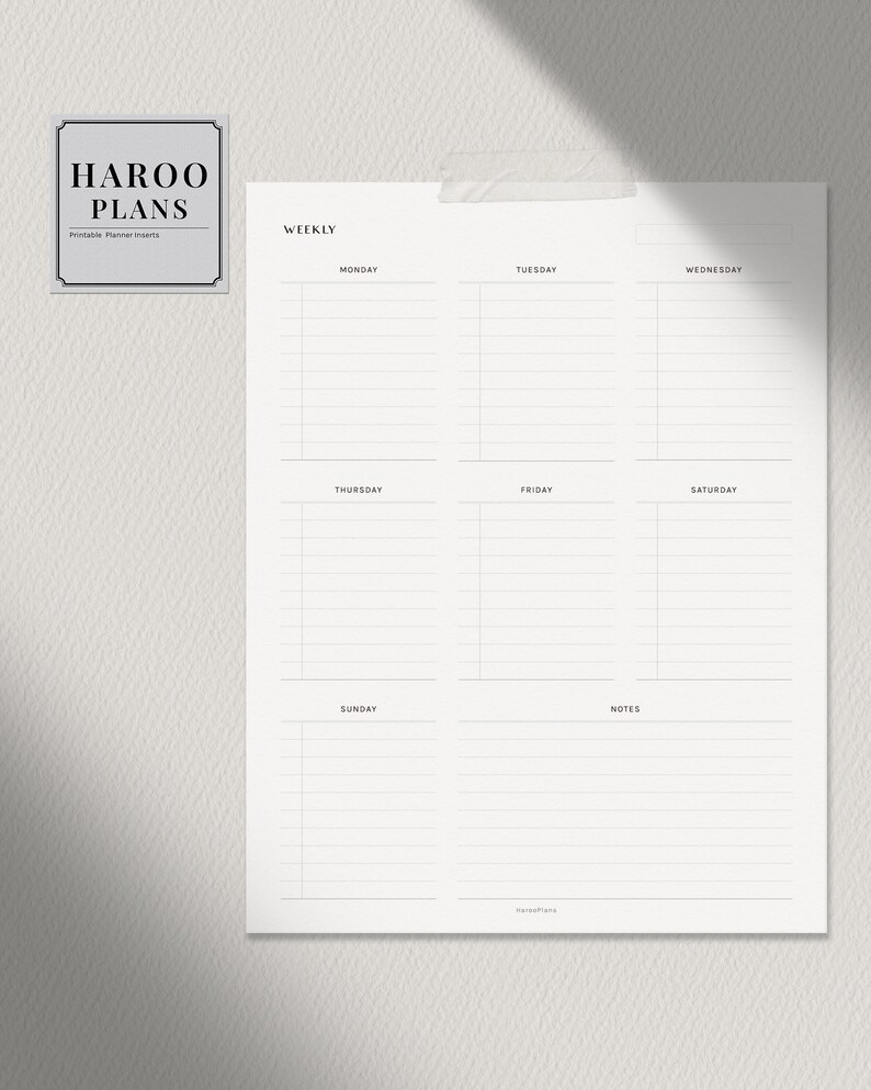 Weekly to Do List A4 US Letter Printable Planner Inserts - Etsy