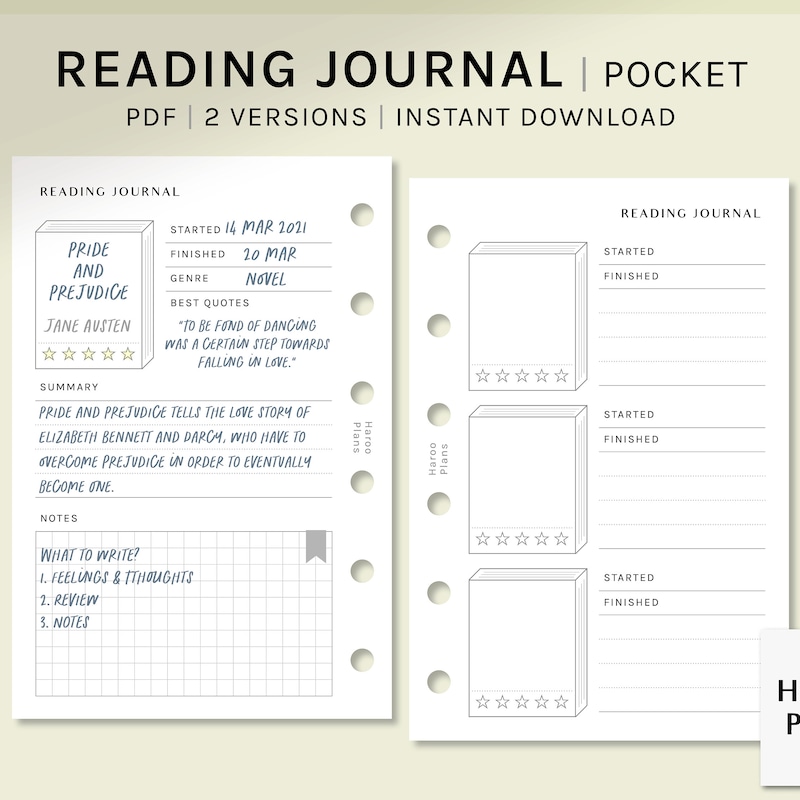 Pocket Reading Log Book - Etsy UK