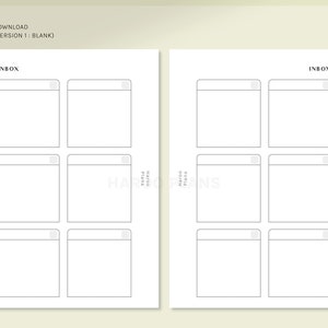 Inbox | Pocket Size Printable Planner Inserts | Blank Box to Do List ...