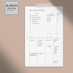 Week at a Glance | FC Compact Size Printable Planner Inserts | Weekly ...