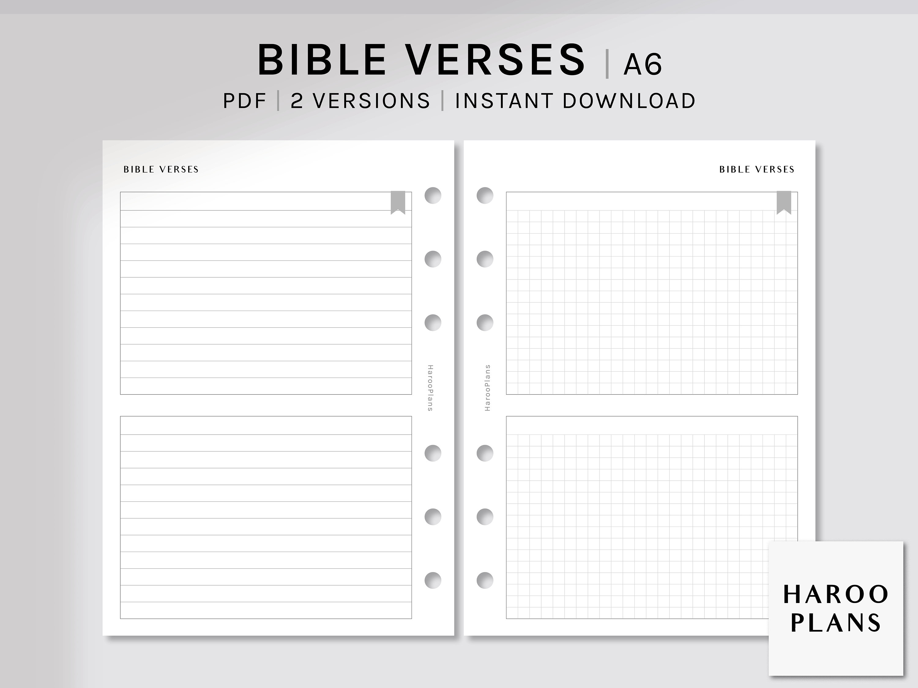 Bible Verses A6 Printable Planner Inserts Sermon Scripture - Etsy