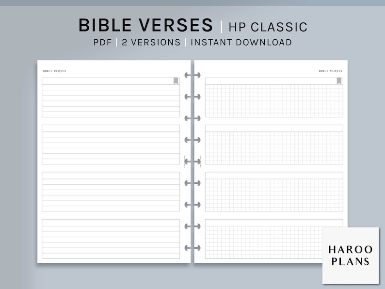 Bible Verses | HP Classic Printable Happy Planner Inserts | Sermon ...