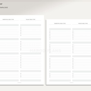 Daily Routine | A4, US Letter Printable Planner Inserts | Morning and ...