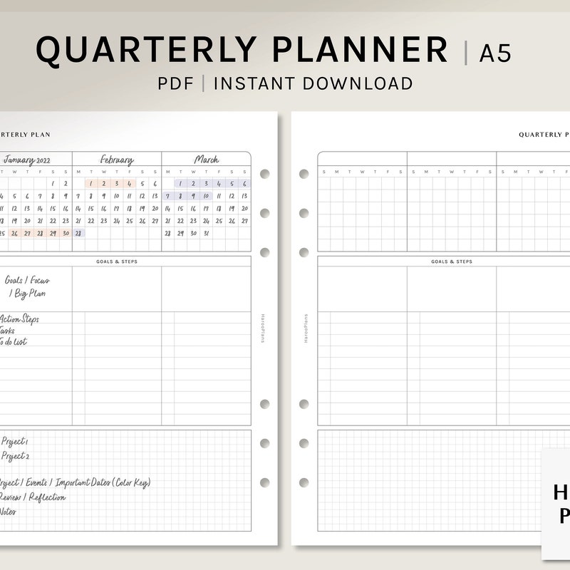 2026 Quarterly Planner - Etsy