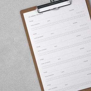 TV Series Tracker | A4, US Letter Printable Planner Inserts | TV Show ...