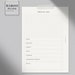 Personal Information Page A6 Personal Data Sheet Printable Planner ...