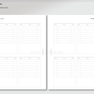 Task List | Personal Wide Printable Planner Inserts | to Do List ...
