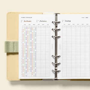 Yearly Habit Tracker | Personal Size Printable Planner Inserts ...