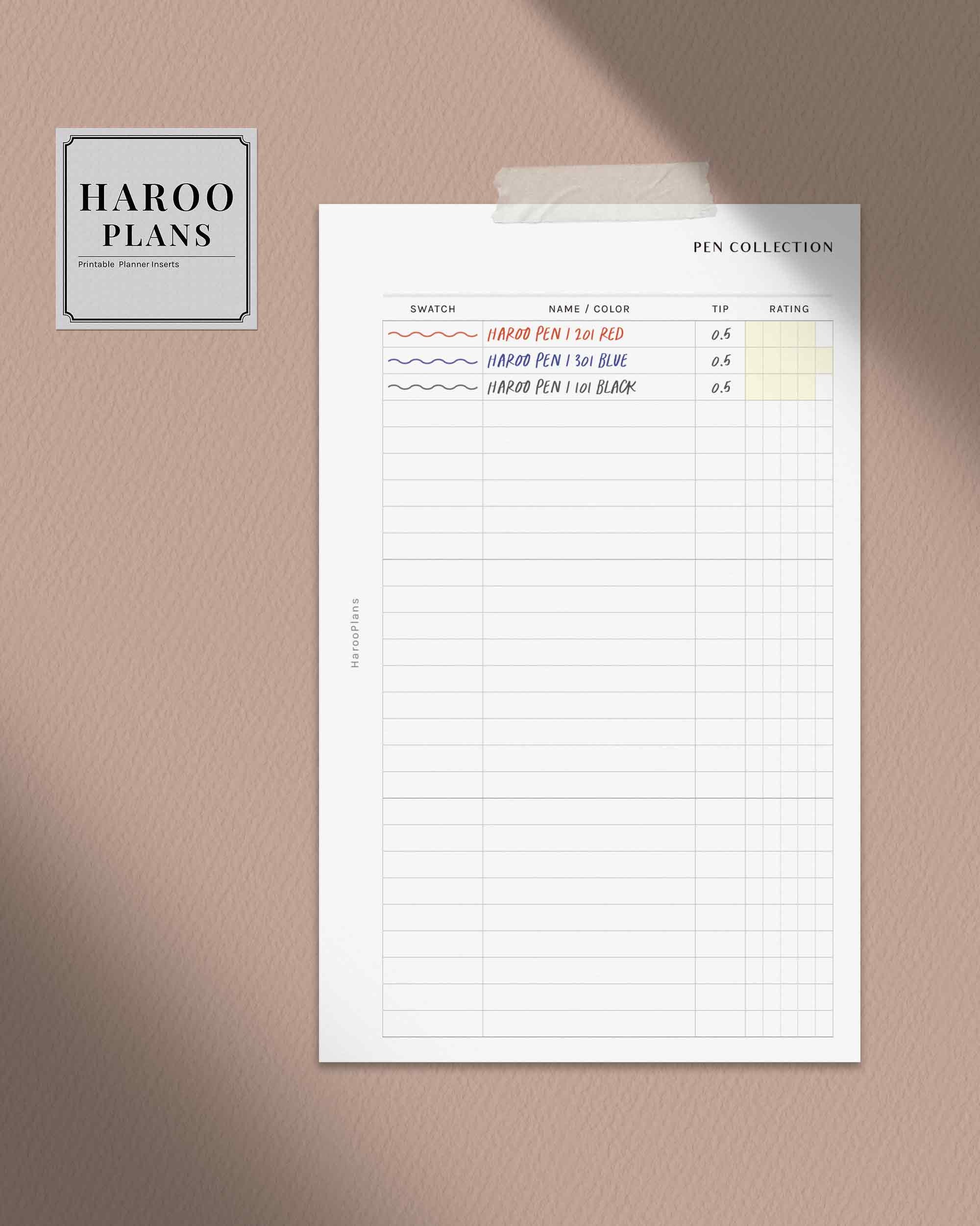Planner & Pen Collection | FC Compact Size Printable Inserts | Pen ...
