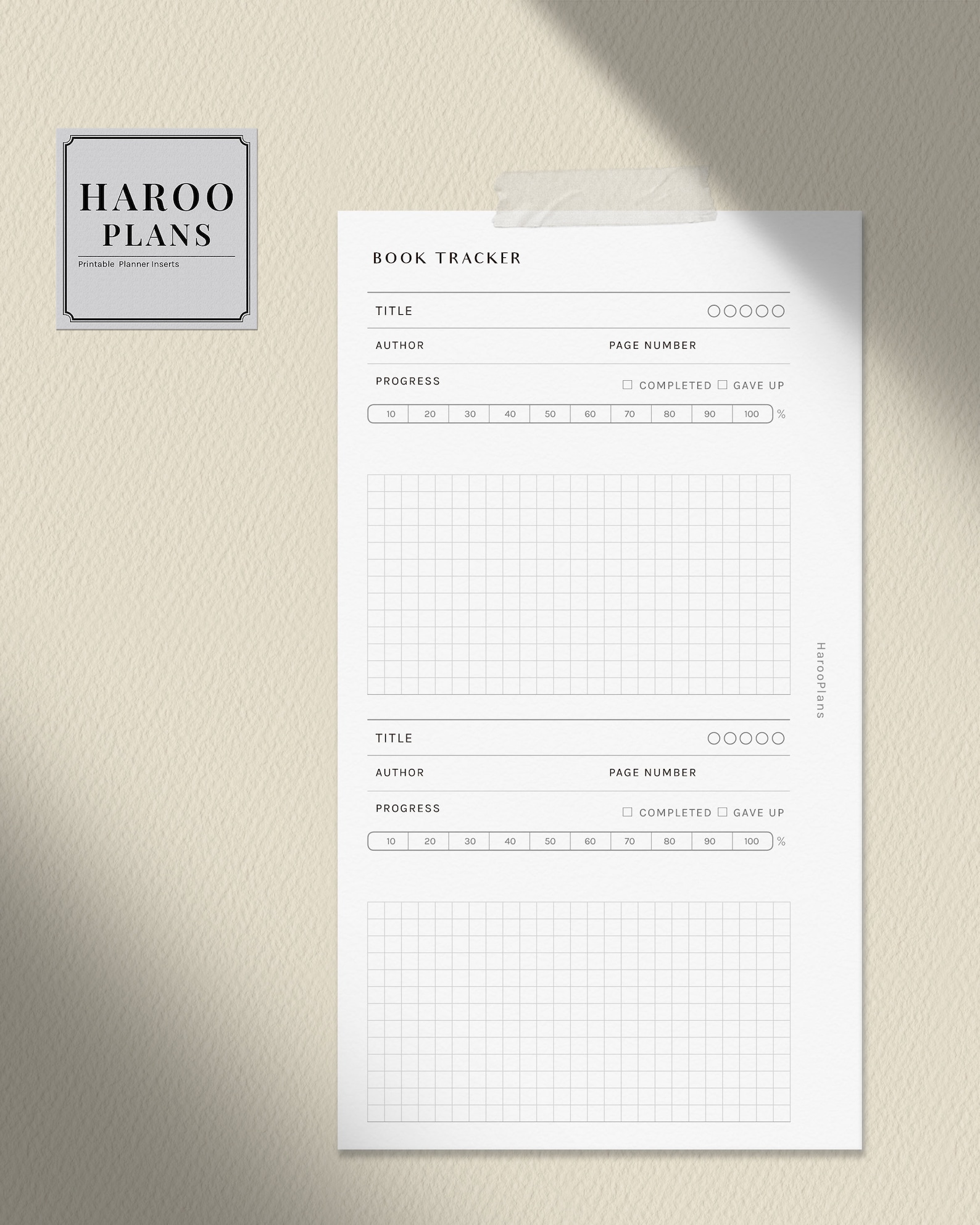 Book Tracker Personal Size Printable Planner Inserts - Etsy