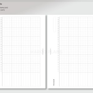 Monthly Tracker | Personal Wide Printable Planner Inserts | Habit Bills ...