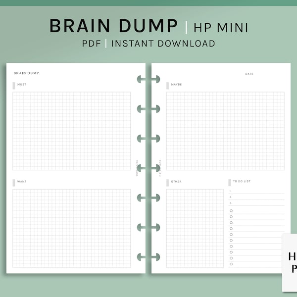 Brain Dump Template - Etsy