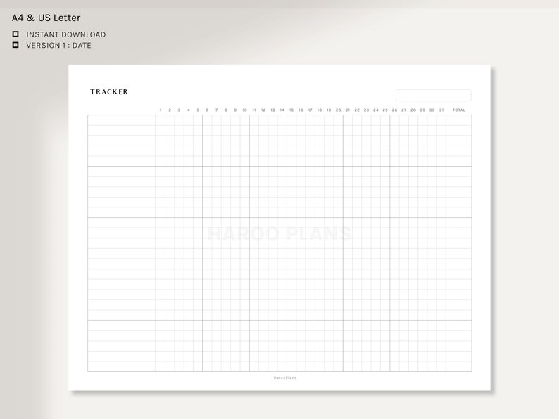 Monthly Tracker A4 US Letter Printable Planner Inserts | Etsy