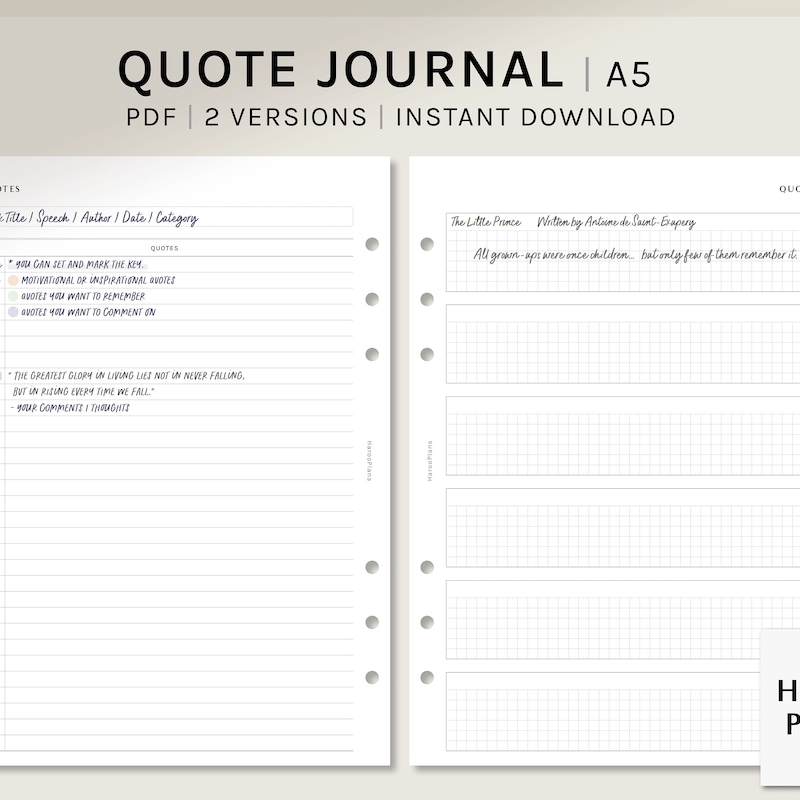 Inspirational Quotes A5 - Etsy